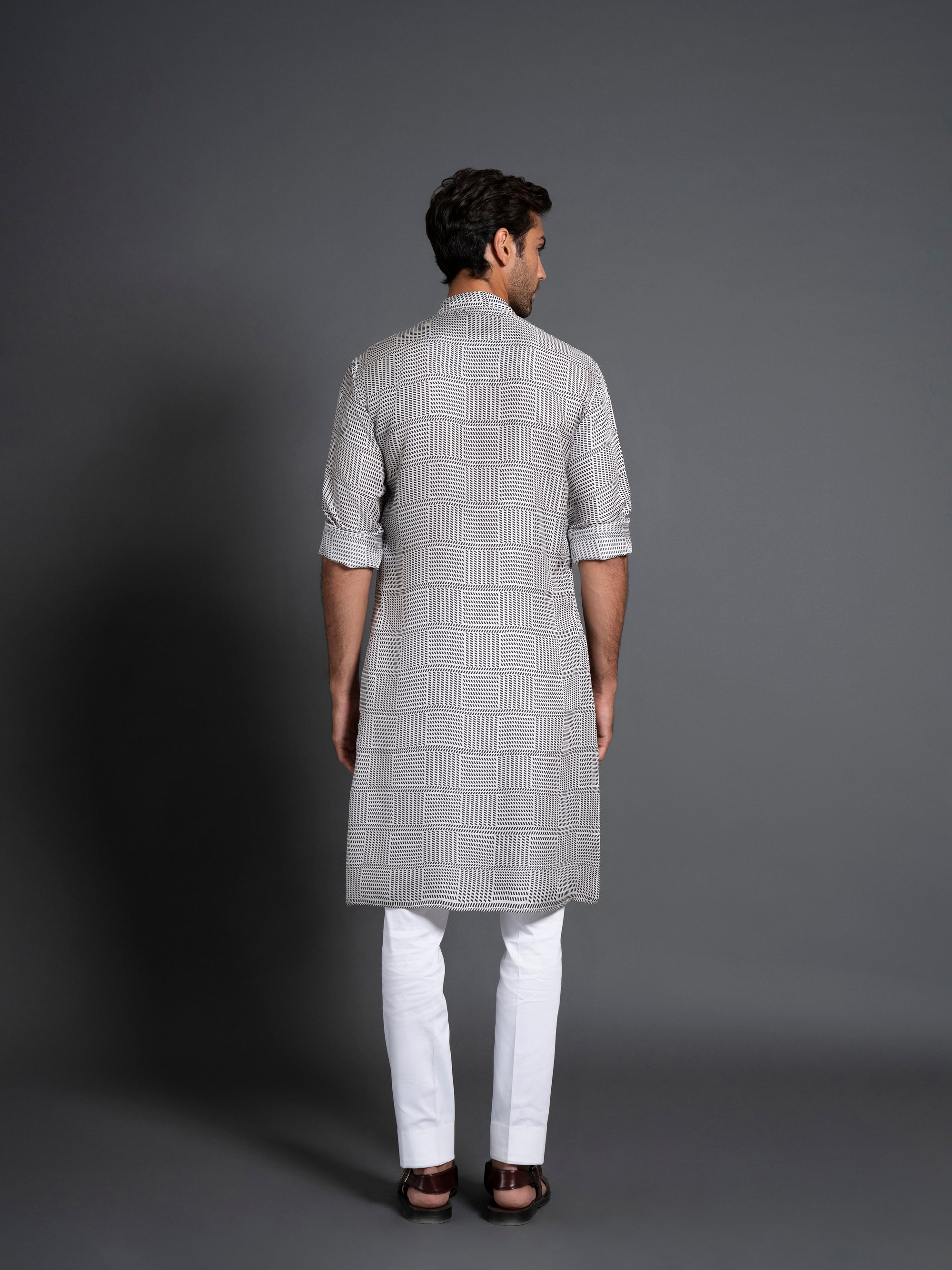 GEOMETRIC BOX PRINT KURTA